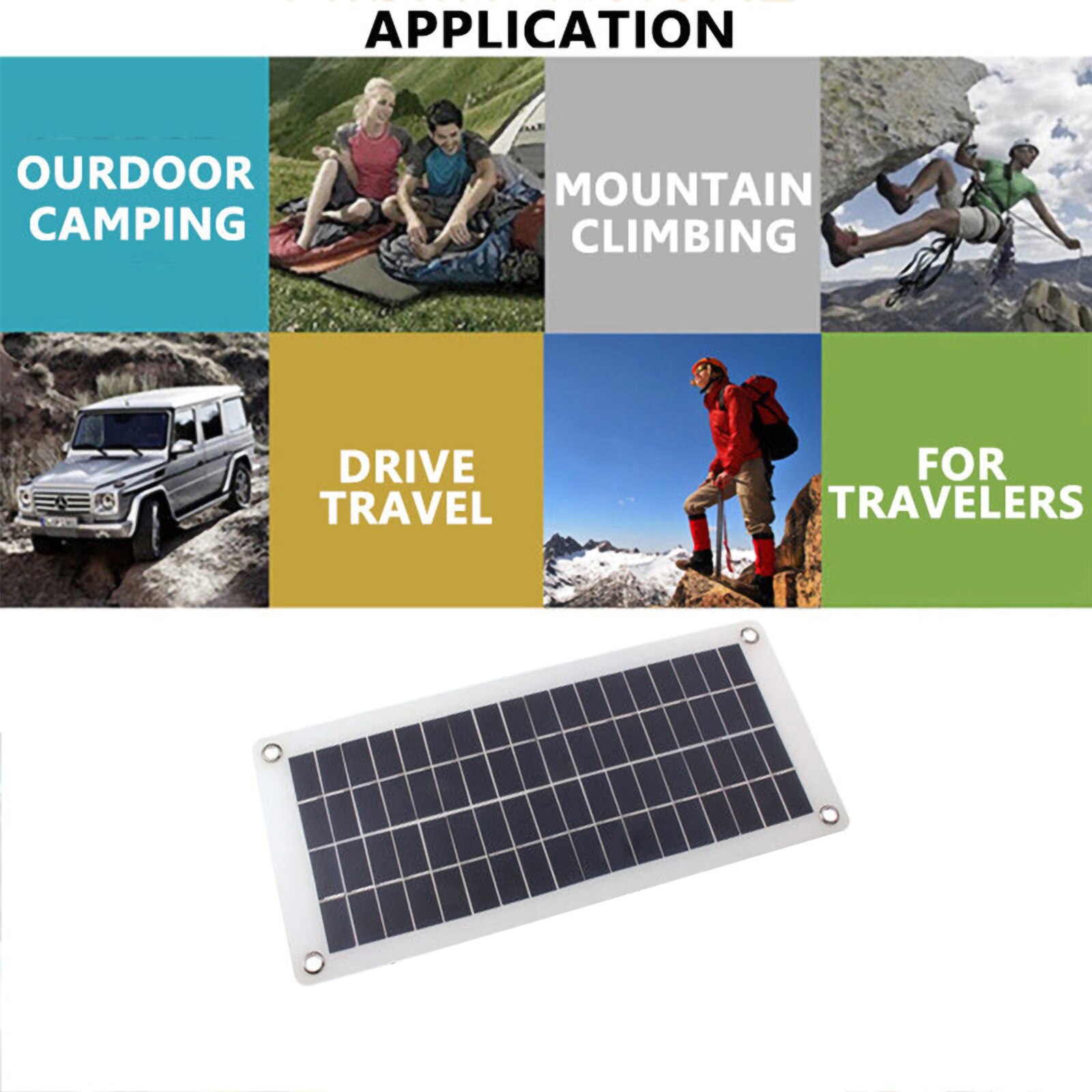 20W Solar Panel Kit Outdoor Portable Battery Power... – Vicedeal