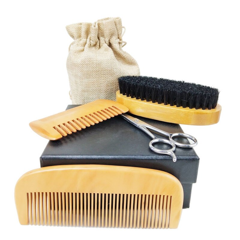Beard Comb Set Double Beard Oil Head Shape Beard C... – Vicedeal