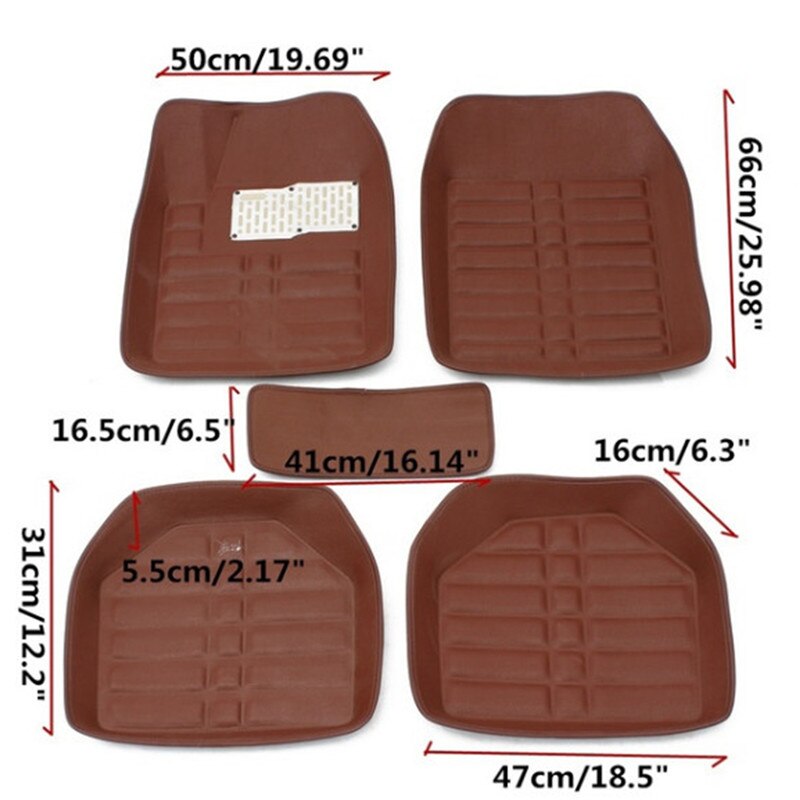5PCS Universal Car Auto Floor Mats FloorLiner Fron... – Grandado
