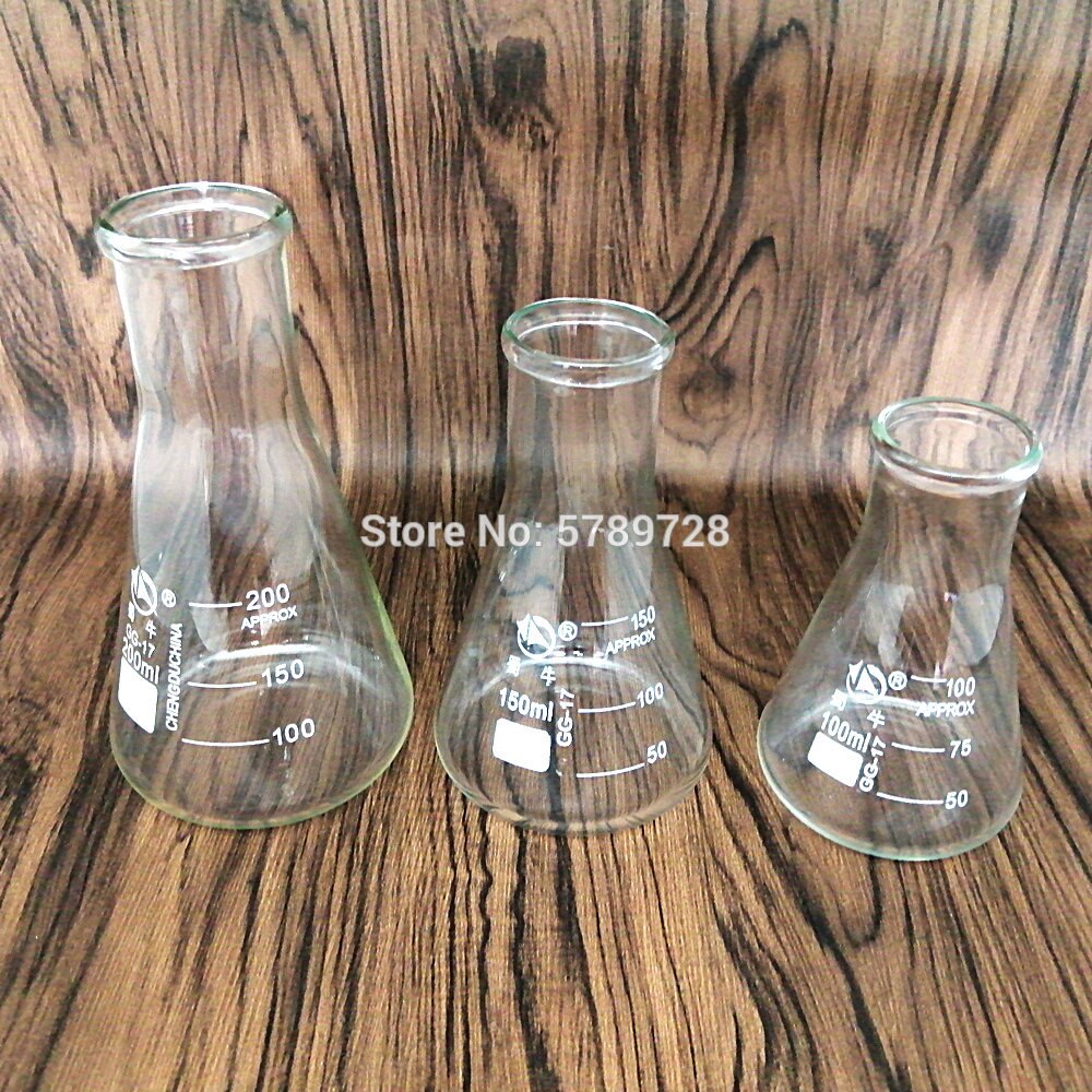 1 100/150/200ml química de laboratorio, matraz de ... – Grandado