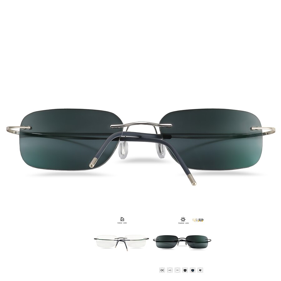 Titanium overgang solbriller fotokromatiske læsebr... – Grandado