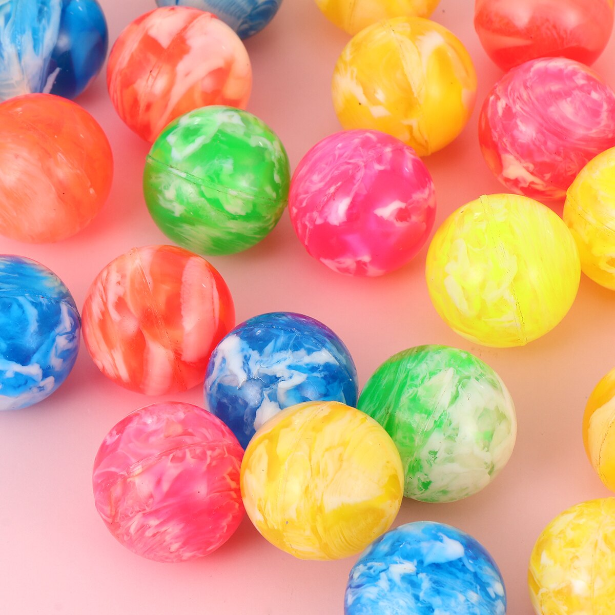 30pcs Colorful Solid Rubber Bouncy Balls Bounce Ba... – Grandado