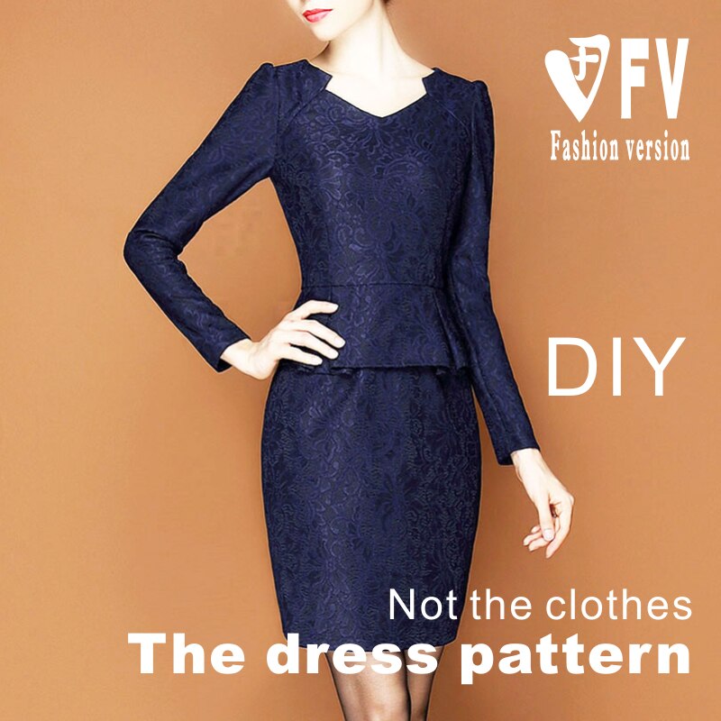 Cutting pattern women's long-sleeved dress clothin... – Vicedeal