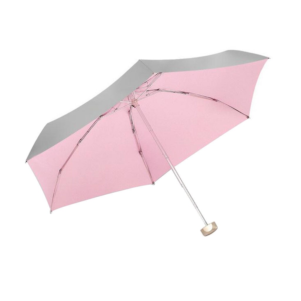 Titanium Zilver Plastic Vijf Fold Parasol Vrouweli... – Grandado