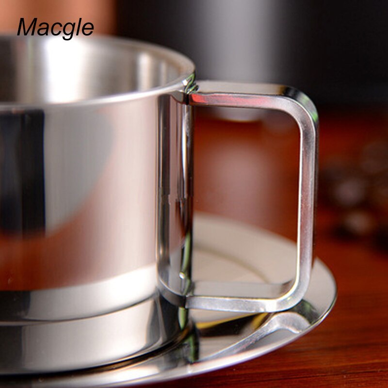 Coffee Cup Set 304 Stainless Steel Double Layer Co... – Grandado