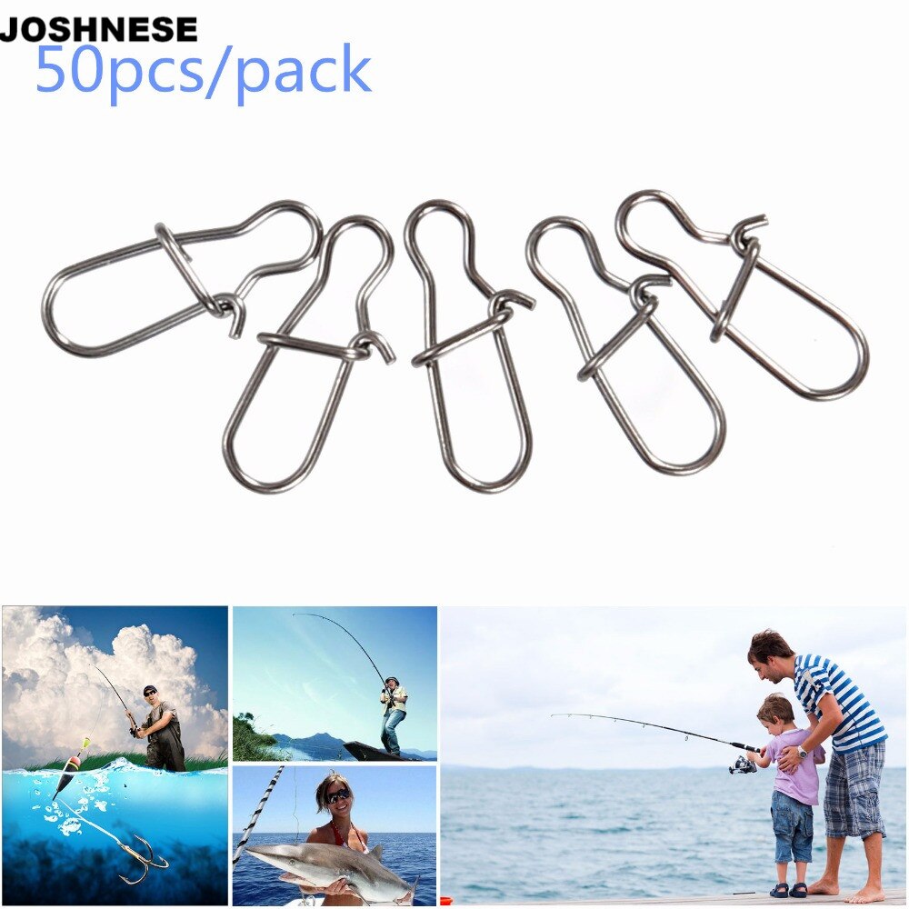 JOSHNESE 50pcs/lot Hook Lock Snap Swivel Solid Rings Safety Snaps ...