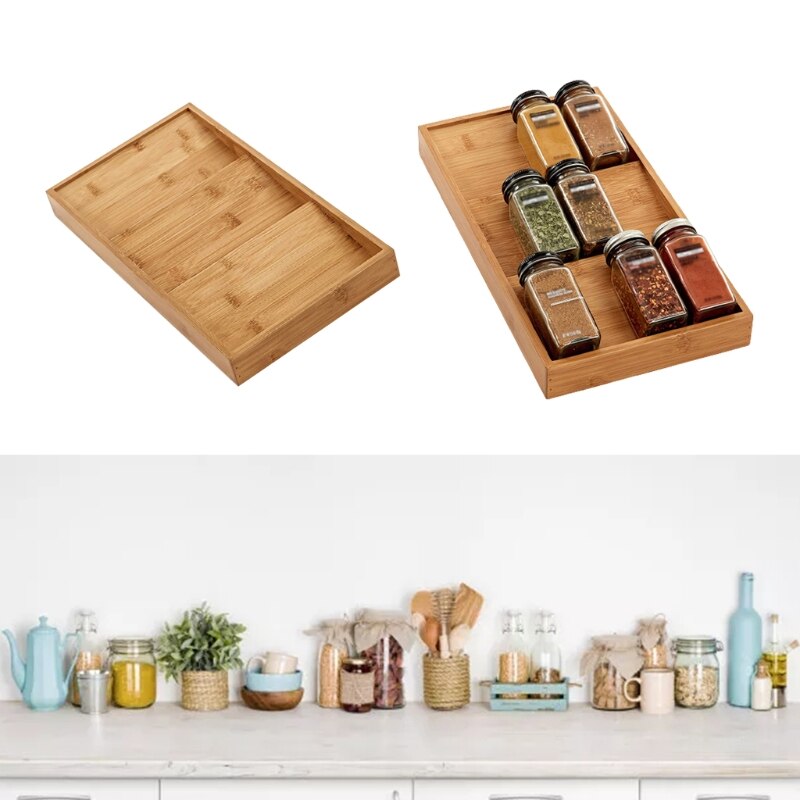 Spice Rack Organizer 3-Tier Wood Seasoning Drawer ... – Vicedeal