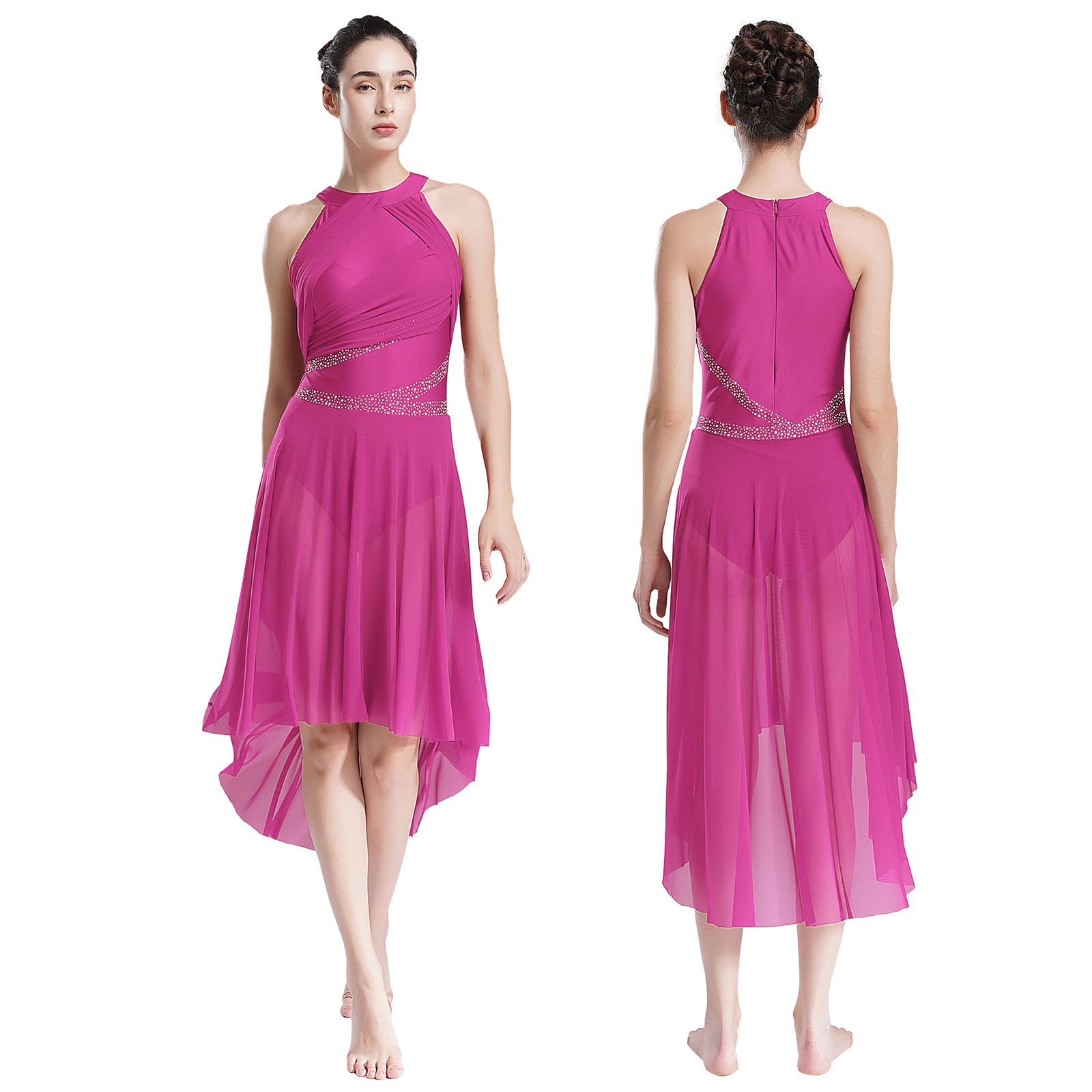 Women's Shiny Halter Lyrical Dance Dress Cocktail ... – Grandado