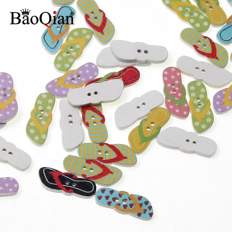 50pcs Mini Small Slippers Wooden Buttons For Handm... – Grandado
