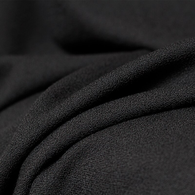 The Cloth 56momme Black Worsted Silk Fabrics Mulbe... – Grandado