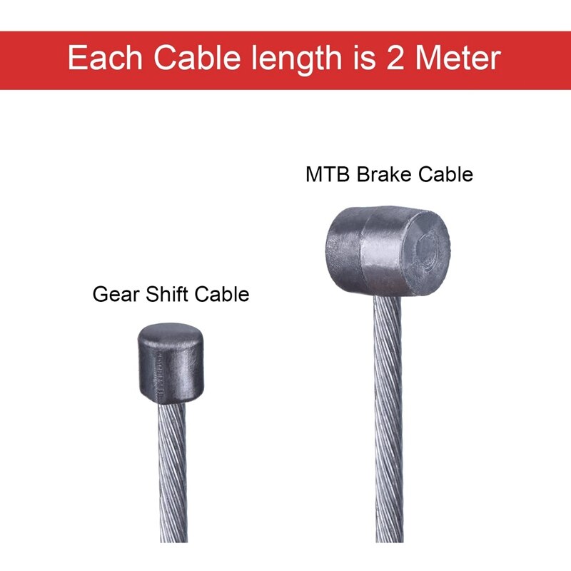 2 Sets Of Mountain Bike Brake Cable Gear Cable Wir... – Grandado