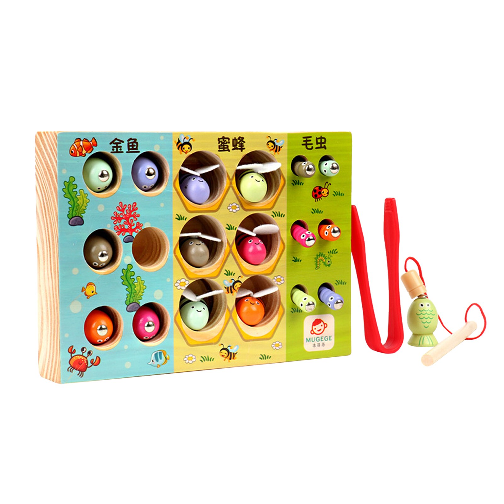 3 In 1 Kids Fishing Game Toys Educational Worm Fer... – Grandado