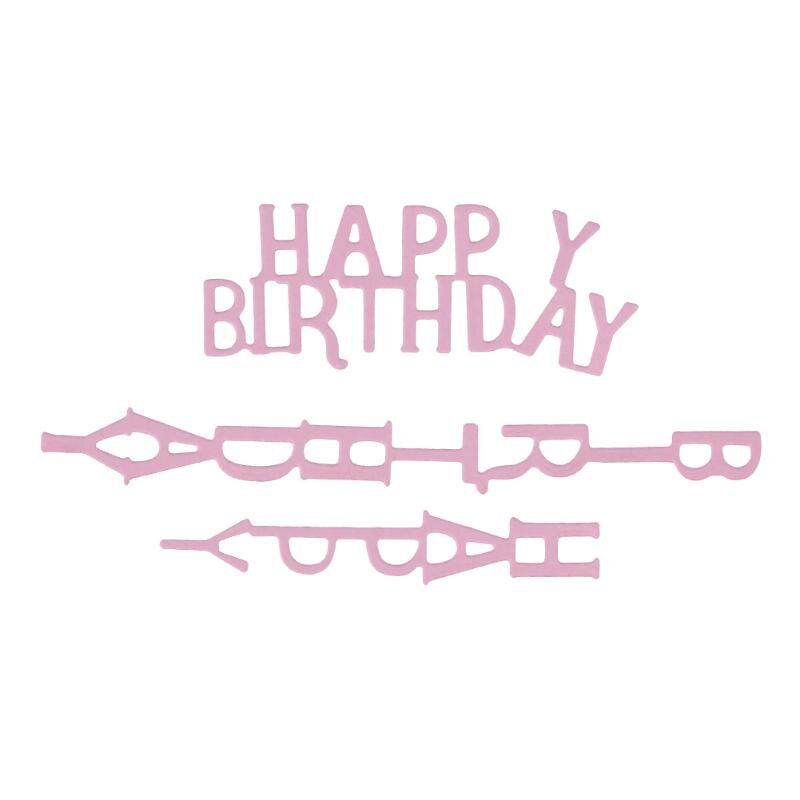 2PcsGold Letters HAPPY BIRTHDAY Metal Cutting Dies... – Vicedeal