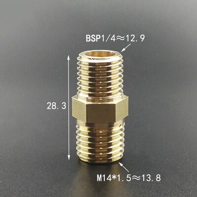 M14 M18 M20 1/4" 1/2" BSP Male Thread Hex Brass Pi... – Grandado