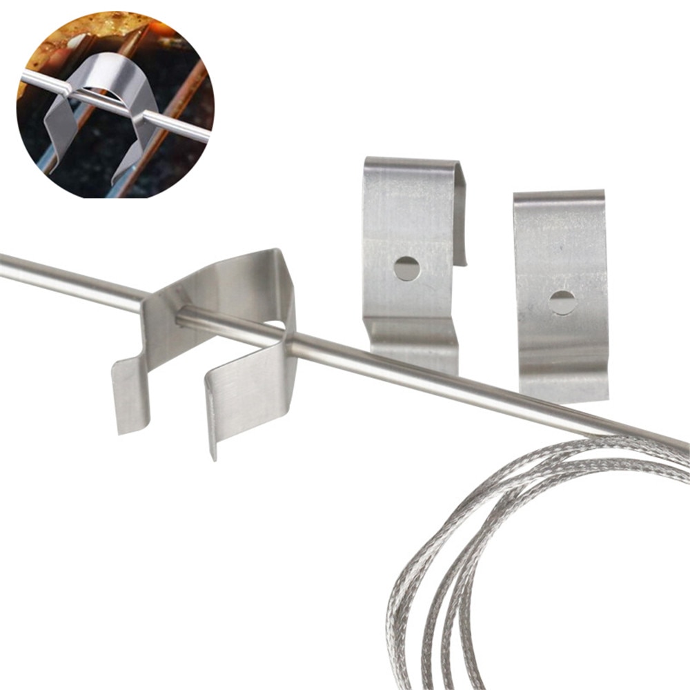 2 Stks/set Rvs Barbecue Thermometer Probe Clip Hou... – Grandado