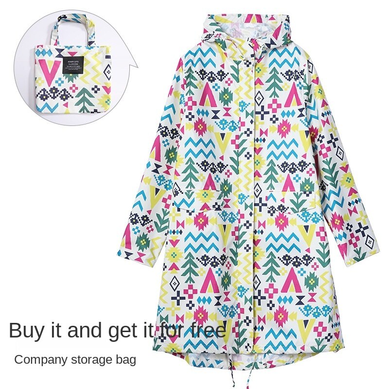 Stylish Long Rain Coat Women Waterproof Hooded Lig... – Grandado