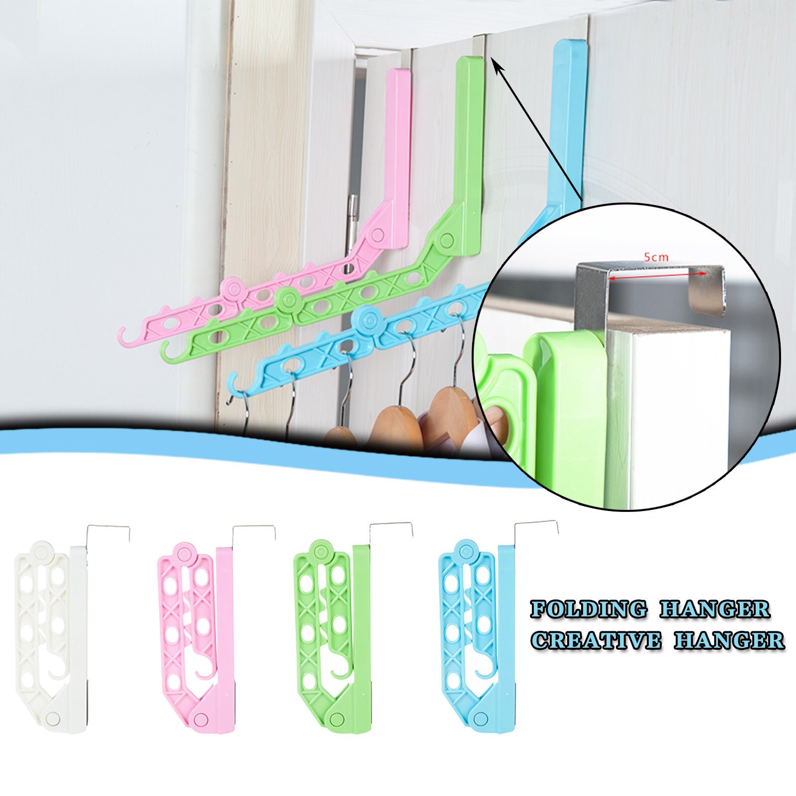 Door Valet Folding Hanger Hanger Door Double Rotat... – Grandado