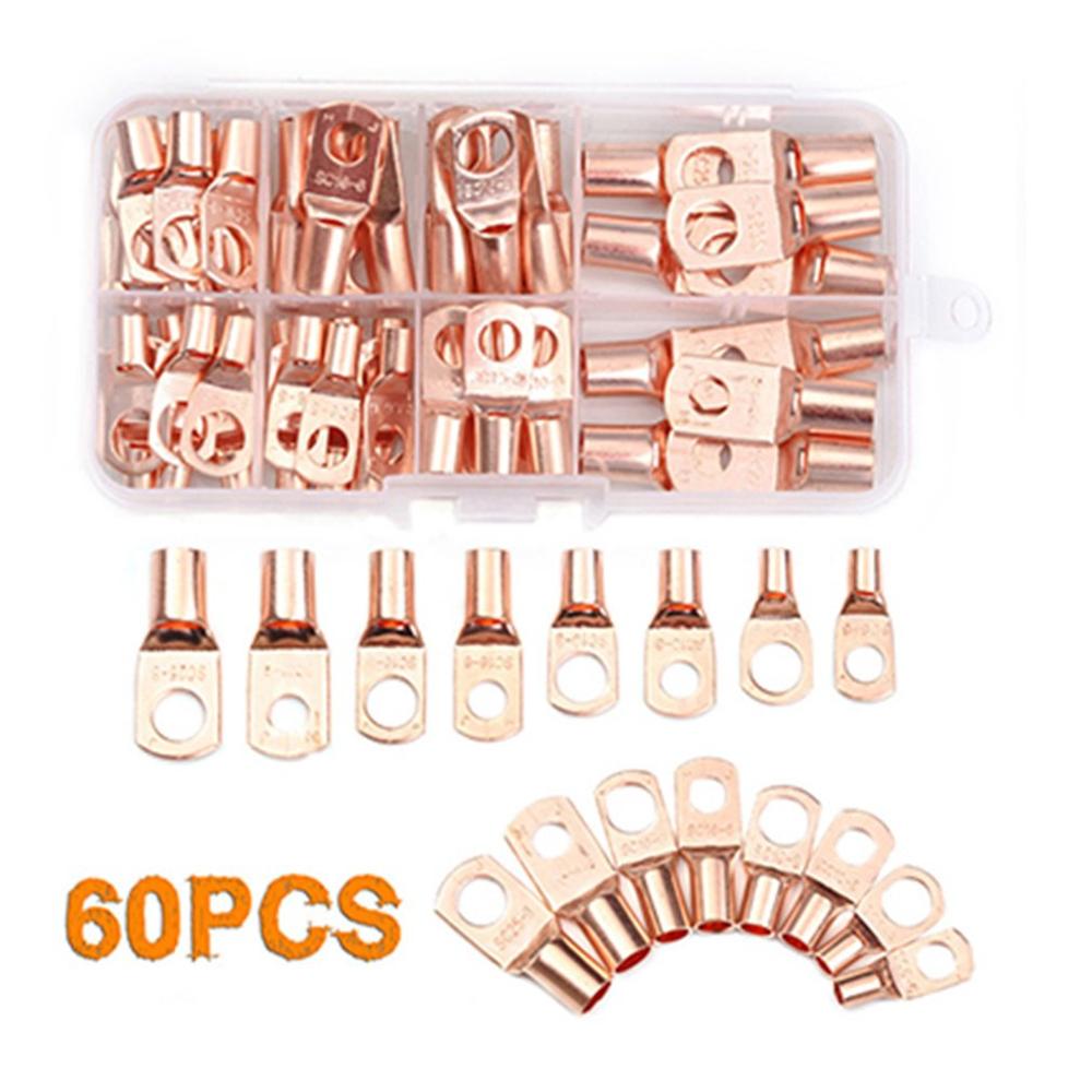 60 Pcs Sc Bare Terminals Lug Tinned Copper Tube Lu... – Vicedeal