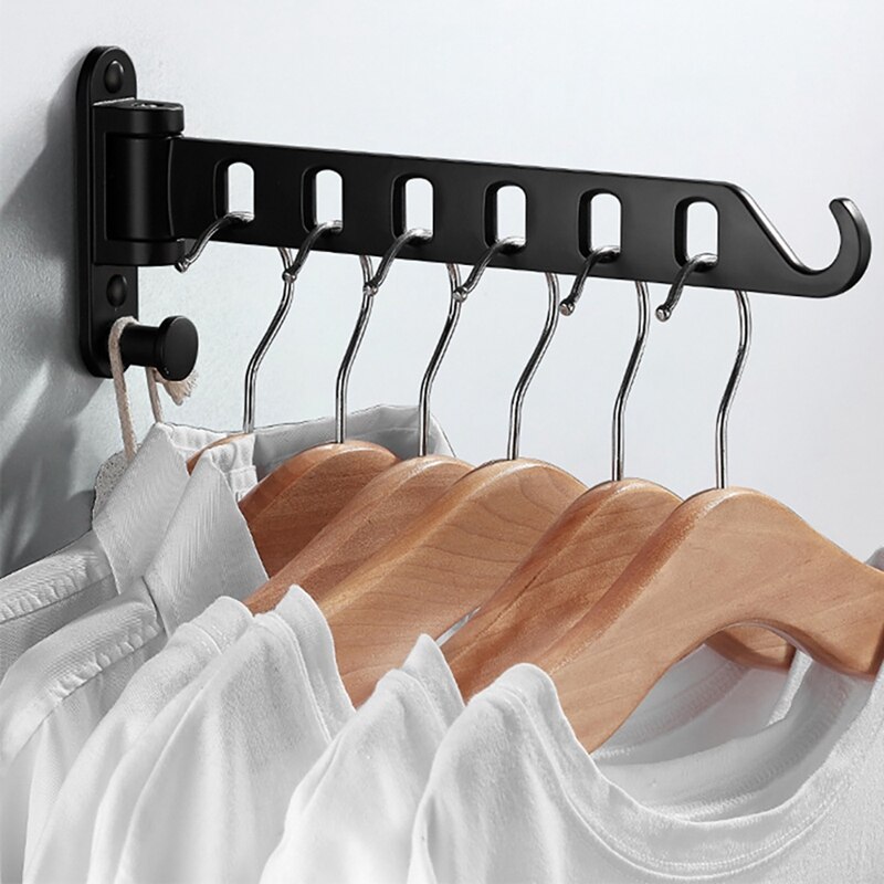 Aluminum Black Clothes Rack Swivel Folding Clothes... – Grandado