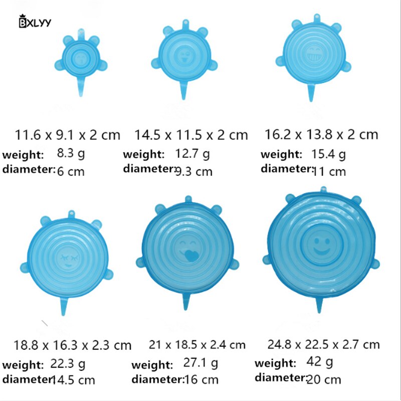 6pc Silicone Fresh-keeping Cover Form for Cooking ... – Grandado