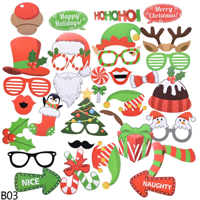 Christmas Series Photo Booth Props Kits Christmas ... – Vicedeal