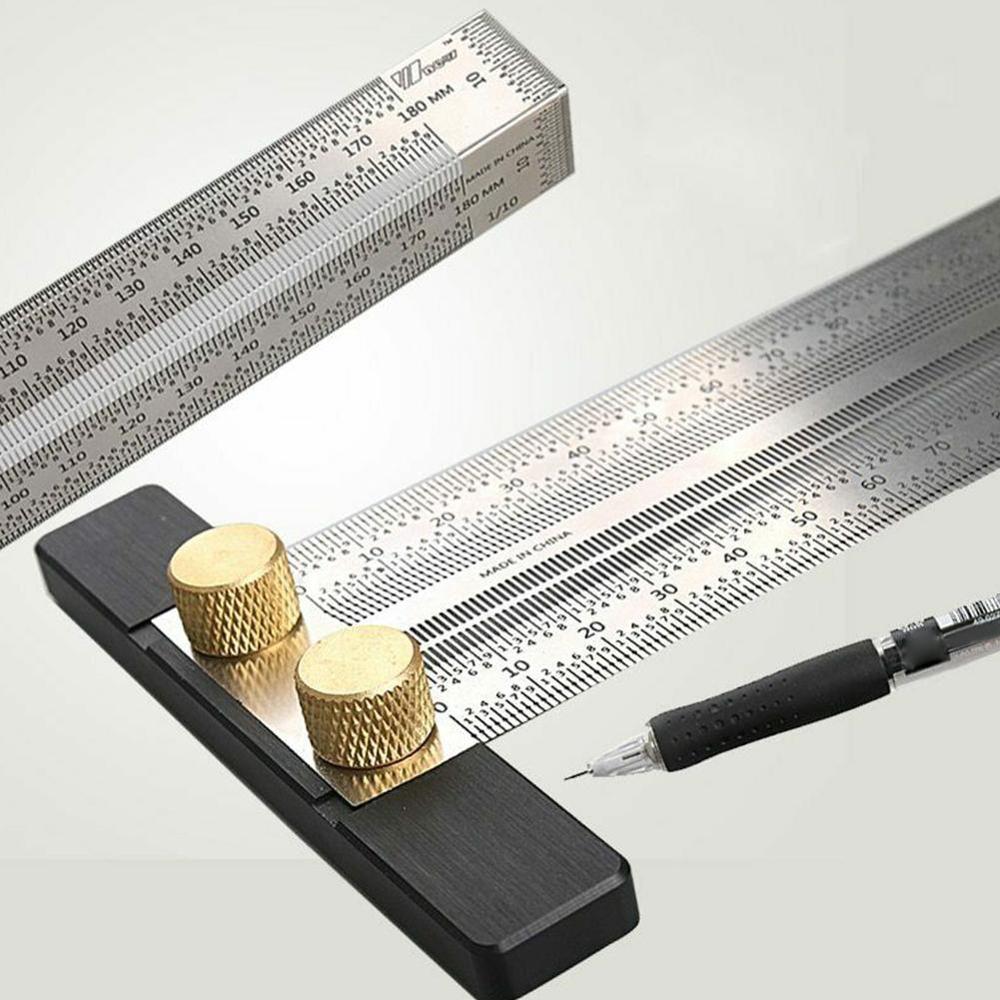 Højpræcisions skala lineal t-type hul lineal rustf... – Grandado