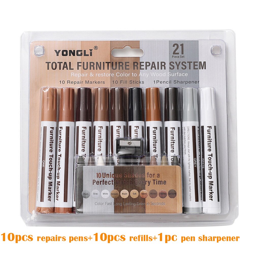 21 Pcs Furniture Repair Pen Crayons Floor Pen Scra... – Grandado