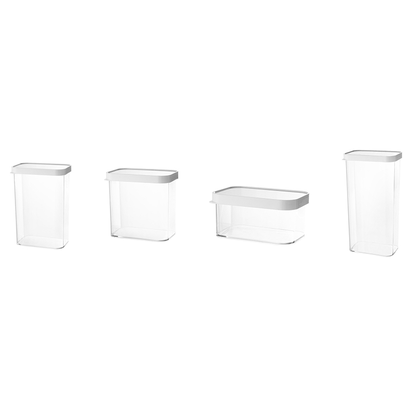 4PCS Transparent Combinable Stacking Food Storage ... – Vicedeal