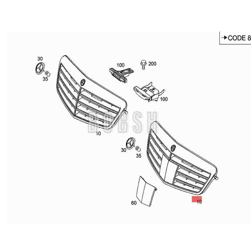 Motorkap Trim -mer Ced Esb EnzE500 E63 E400 W212 V... – Grandado