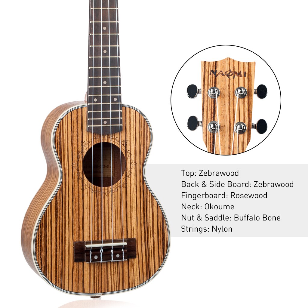 Ukulele 21 Ukulele Gitaar Akoestische Ukelele Zebr... – Grandado