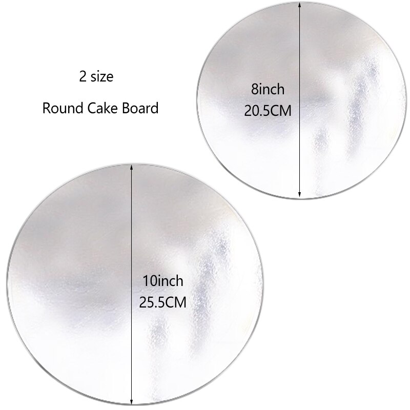 10PCS 8/10Inch Round Cake Boards Food Grade Gold C... – Grandado
