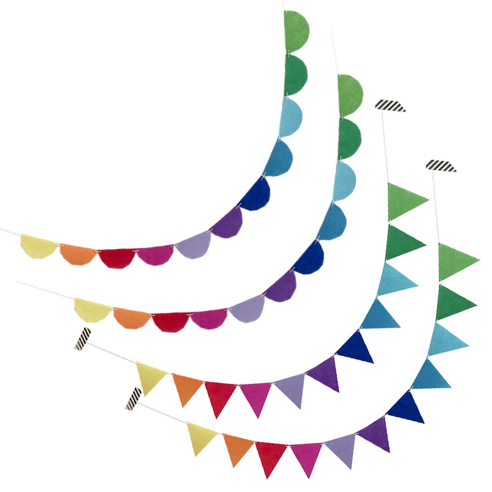 4Pcs Felt Banners Party Garlands Triangle Semicirc... – Vicedeal