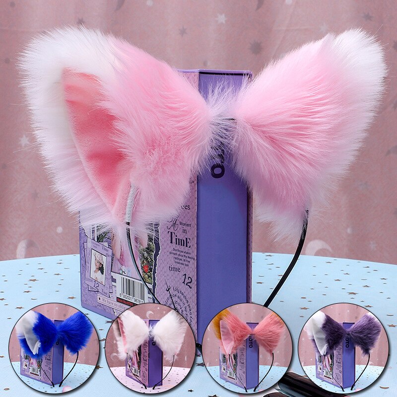Furry Cat Ears Hairpins Fluffy Plush Cat Stitching... – Grandado