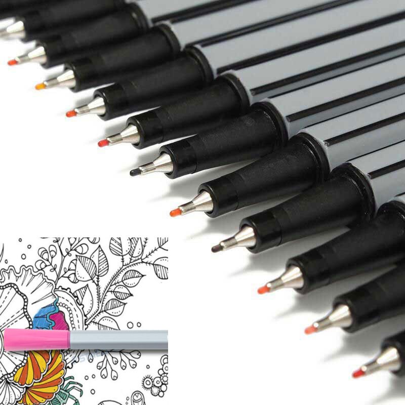 0.4mm 24 Colors Fineliner Pens Superfine Color Mar... – Vicedeal