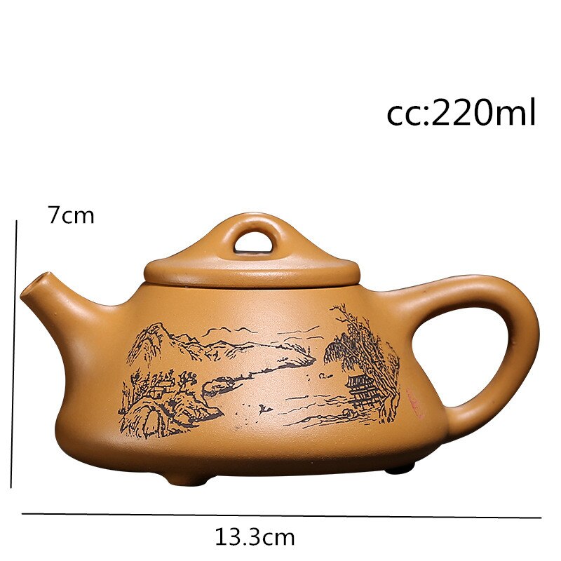 Yixing Teapot purple clay Stone Scoop tea pot Teaw... – Grandado