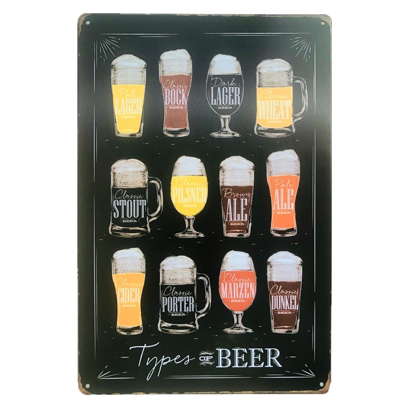 Metal Sign Beer Tin Sign Plaque Metal Vintage Pub ... – Grandado