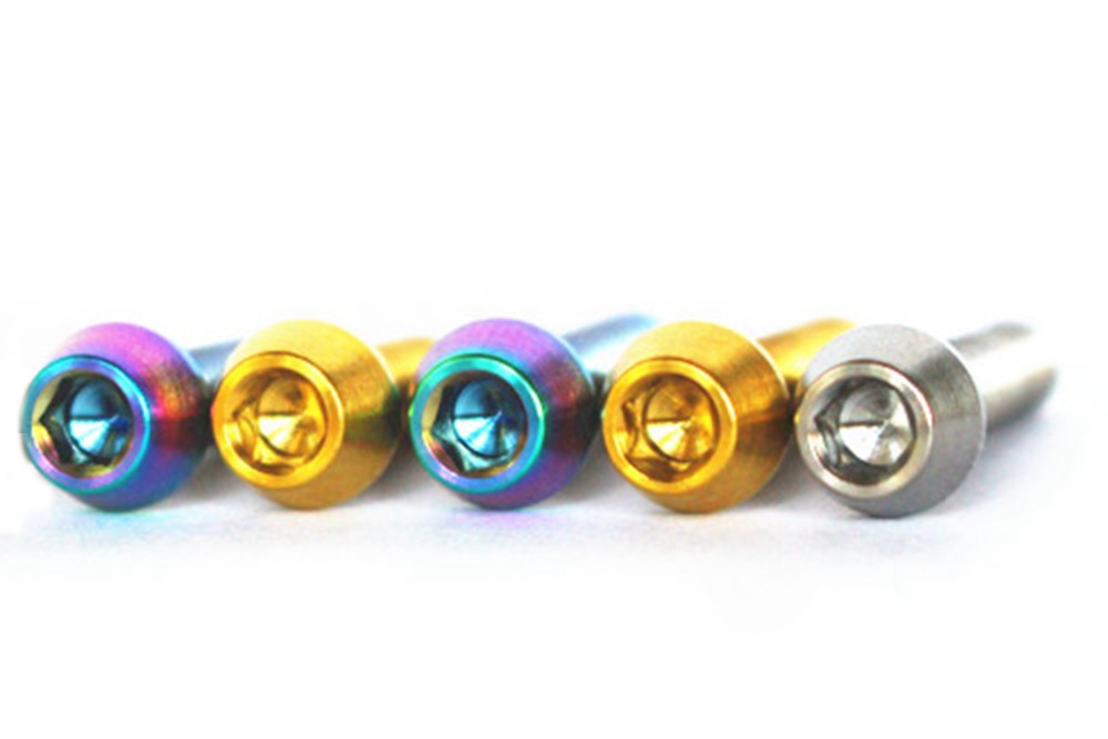 4 stks M4 x8-20mm Ti/Golden/Rainbow Titanium GR5 T... – Vicedeal