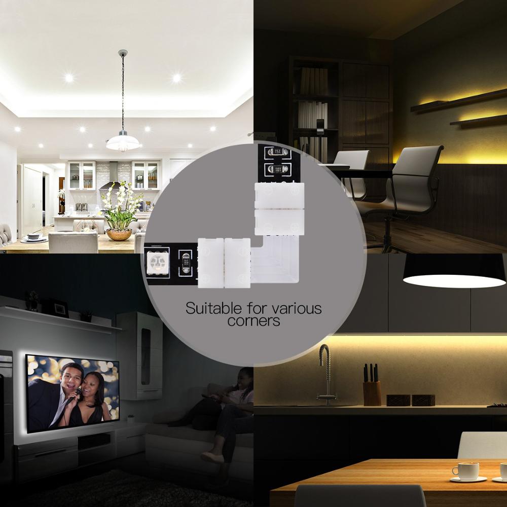 10mm 4 Pin L Shape Led Rgb Connector For Connectin... – Grandado