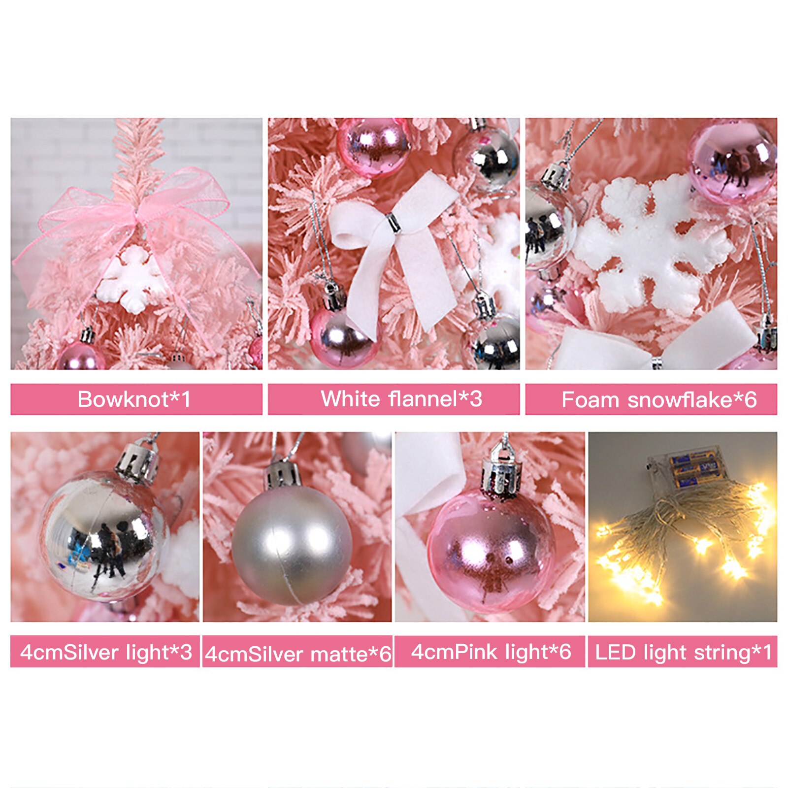60cm Pink Christmas Tree Big For Home Decorations ... – Grandado