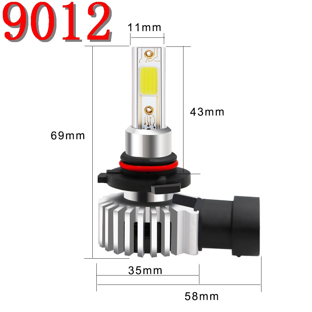 2X Led-lampen H4 9006 H7 H11 9012 9005 H1 H3 Auto ... – Vicedeal