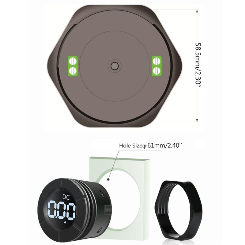 DC 5-12V Round LCD Display Digital Ampermeter Amme... – Grandado