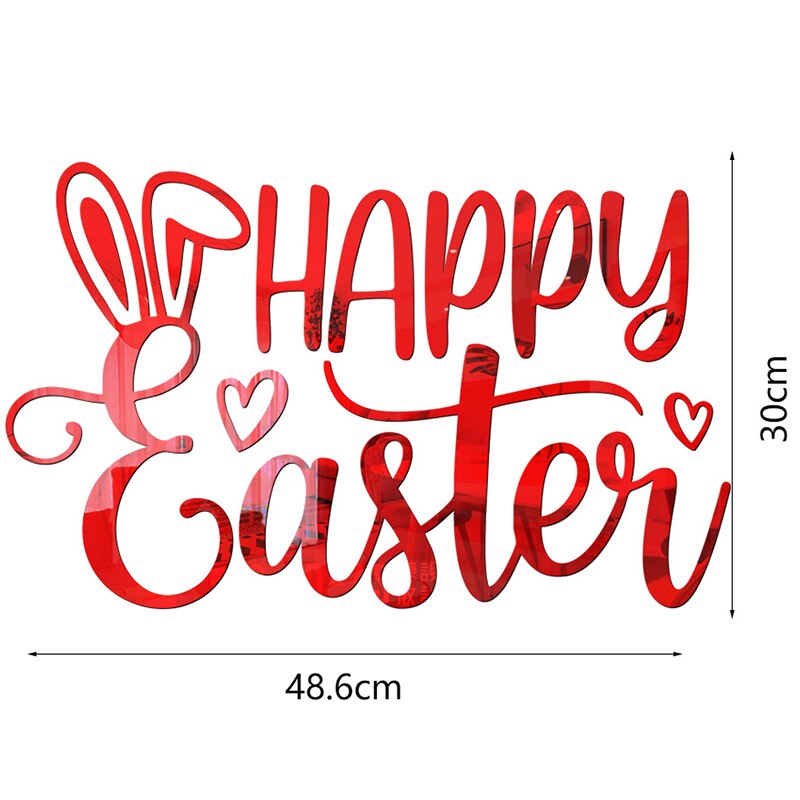 Happy Easter 3D Wall Stickers Acrylic Wall Decal w... – Grandado