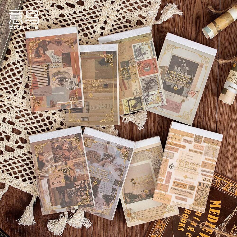 50 Sheets Old Memory Pages Material Paper Junk Jou... – Grandado