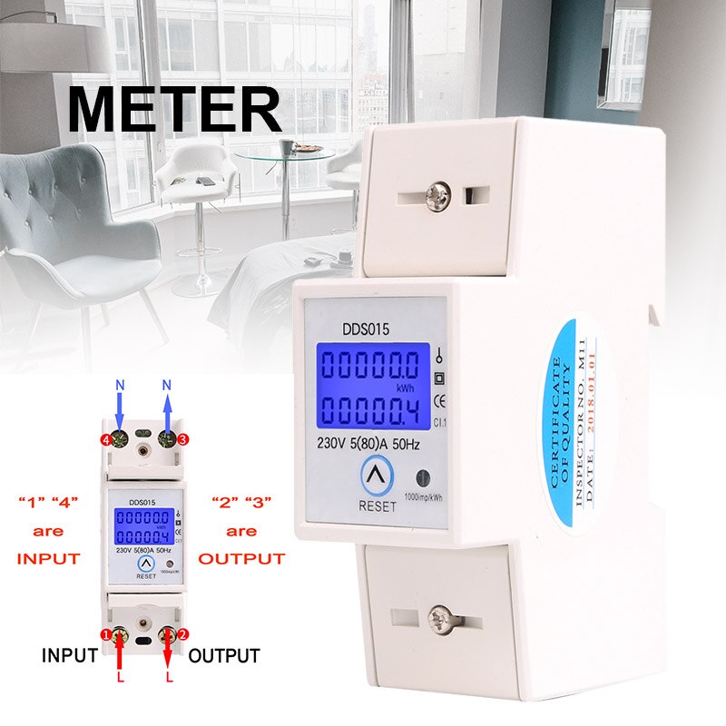 Newest DDS015 Smart Energy Meter Single Phase Powe... – Grandado