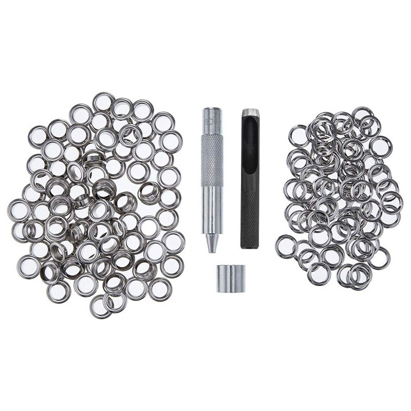 100 pcs Eyelet Pliers Set 10 mm Grommet Tool Kit w... – Grandado