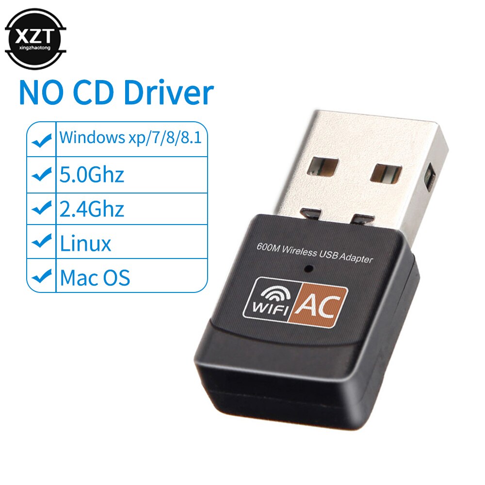 Wireless USB Network Card WiFi Adapter 600Mbps wi-... – Grandado