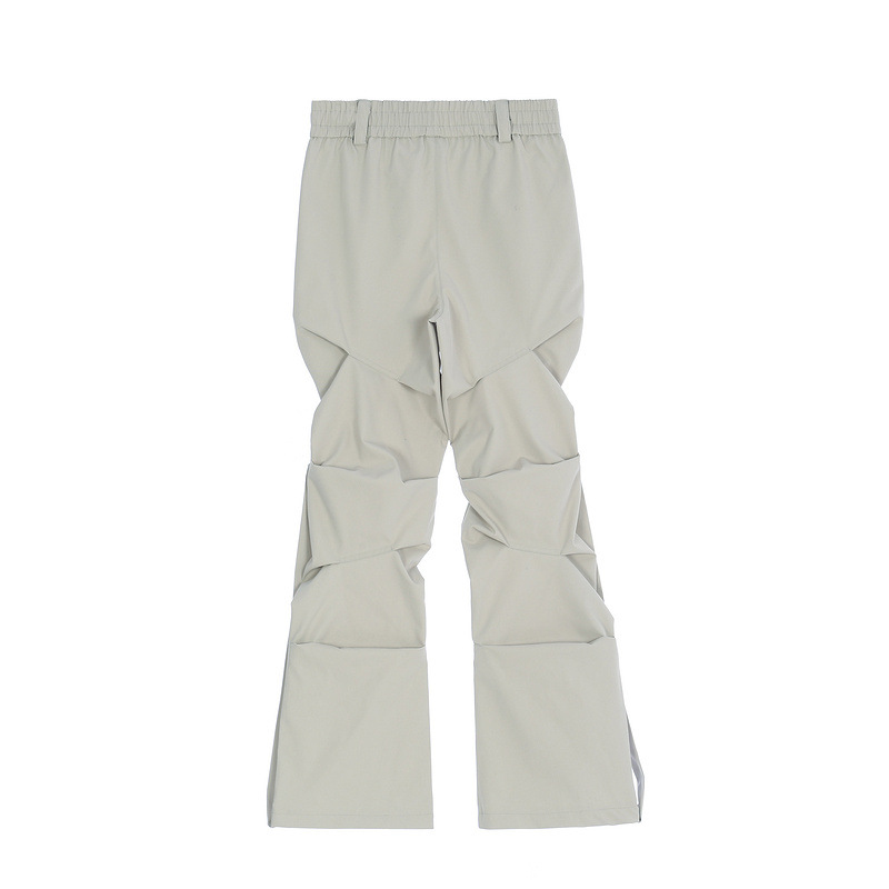 UNCLEDONJM high street knee pleated flared pants m... – Grandado