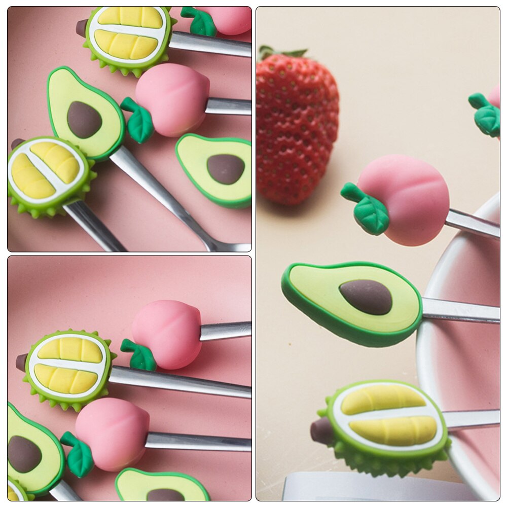 4PCS Fruit Shaped Tableware Stainless Steel Fork S... – Grandado