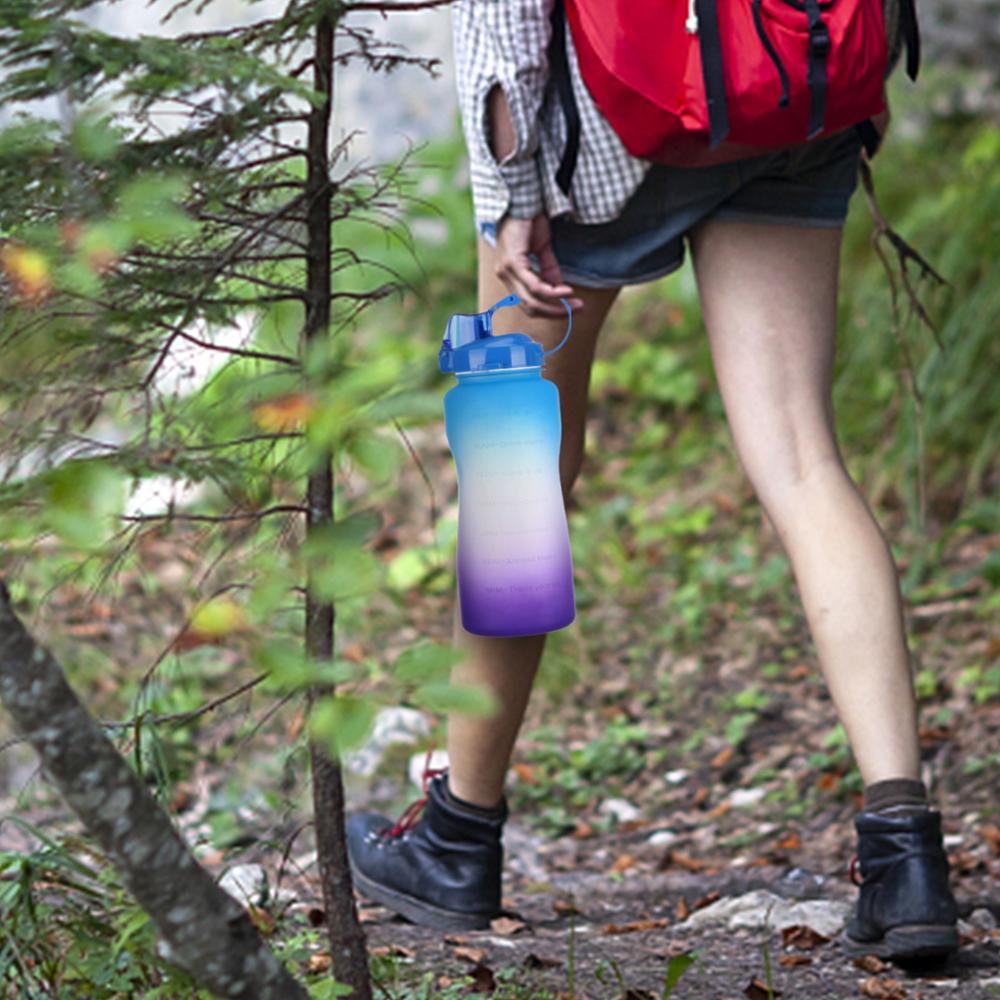 2L Botella De Agua Deportiva Gradient Color Bounce... – Grandado