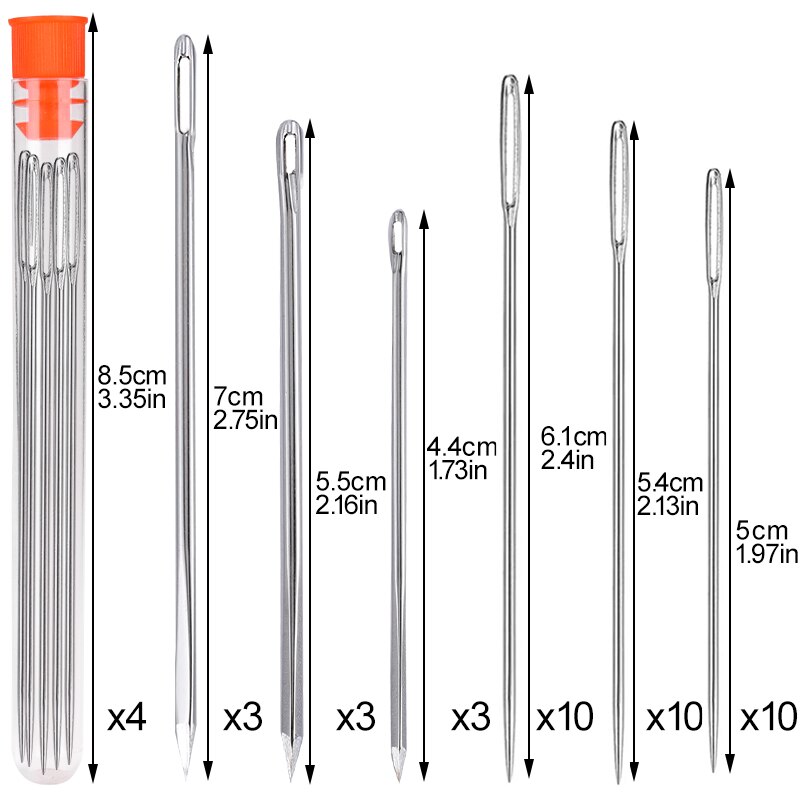 Lmdz 39pcs Cross Stitch Large Eye Sewing Needles L Grandado